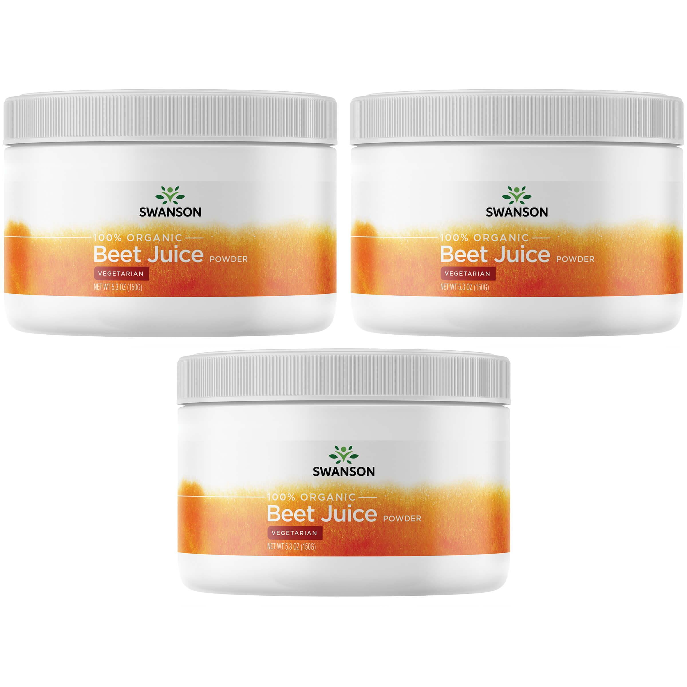 Swanson 100% Organic Beet Juice Powder - Vegetarian 5.3 oz Pwdr 3 Pack ...