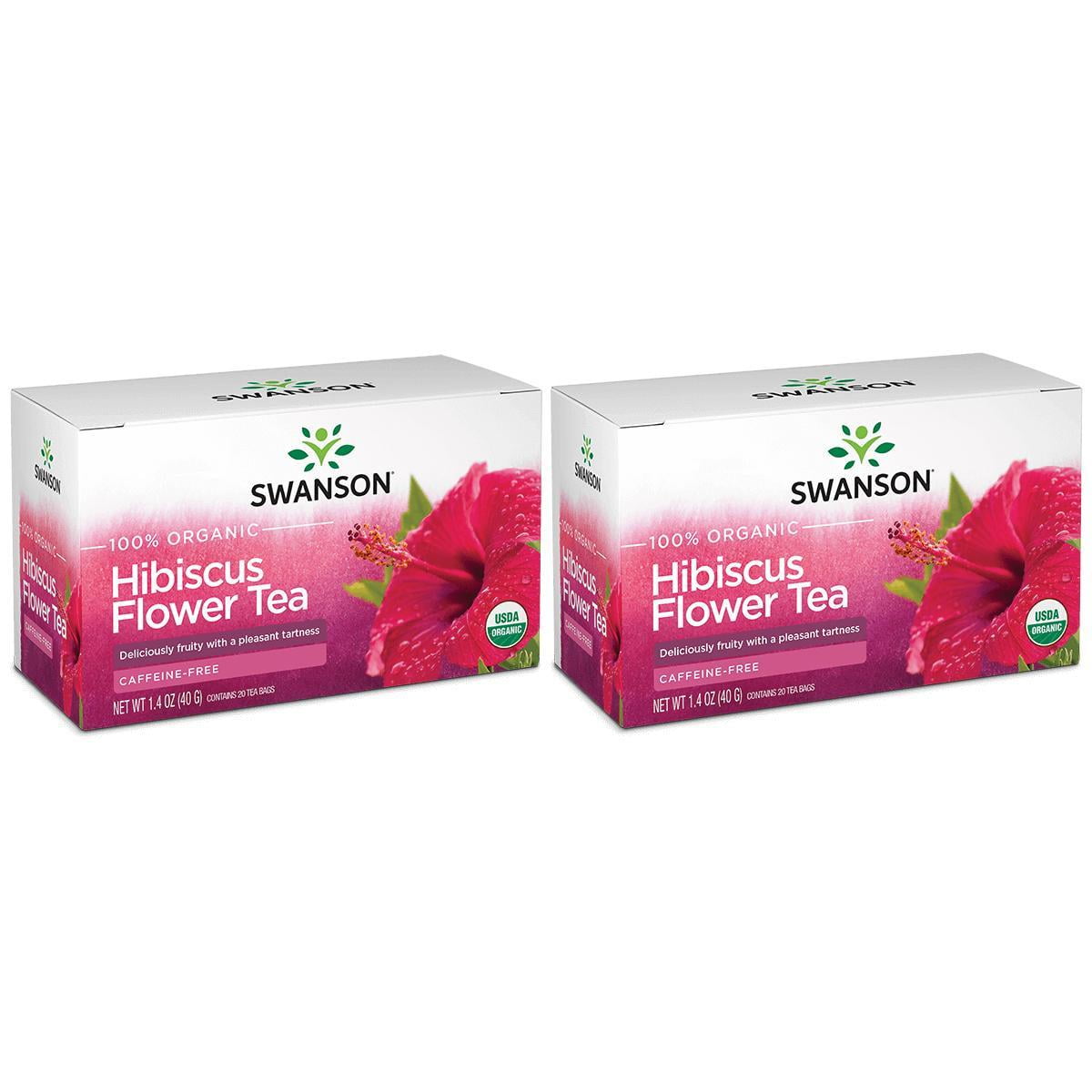 Swanson 100% Organic Hibiscus Flower Tea 20 Bag(S) 2 Pack - Walmart.com