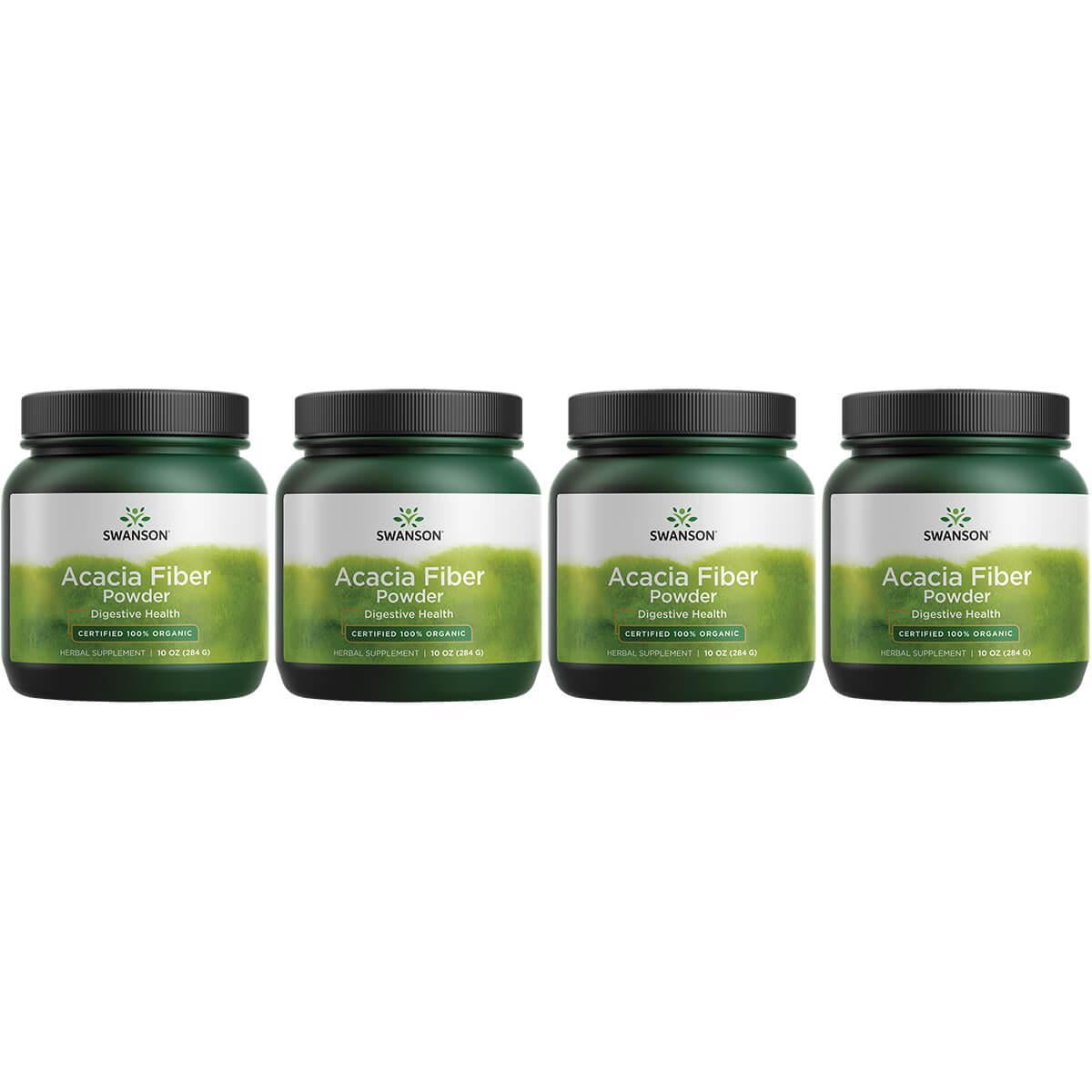 Swanson Acacia Fiber Powder - Certified 100% Organic 10 oz Pwdr 4 Pack ...
