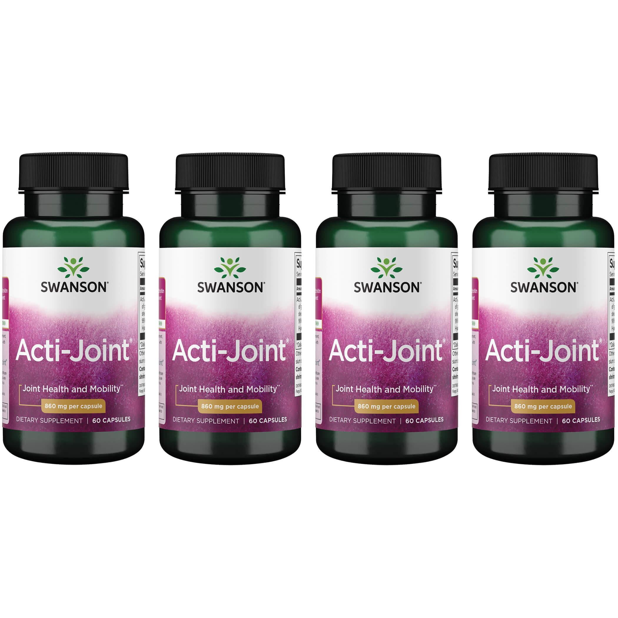 Swanson Acti-Joint 860 mg 60 Caps 4 Pack - Walmart.com