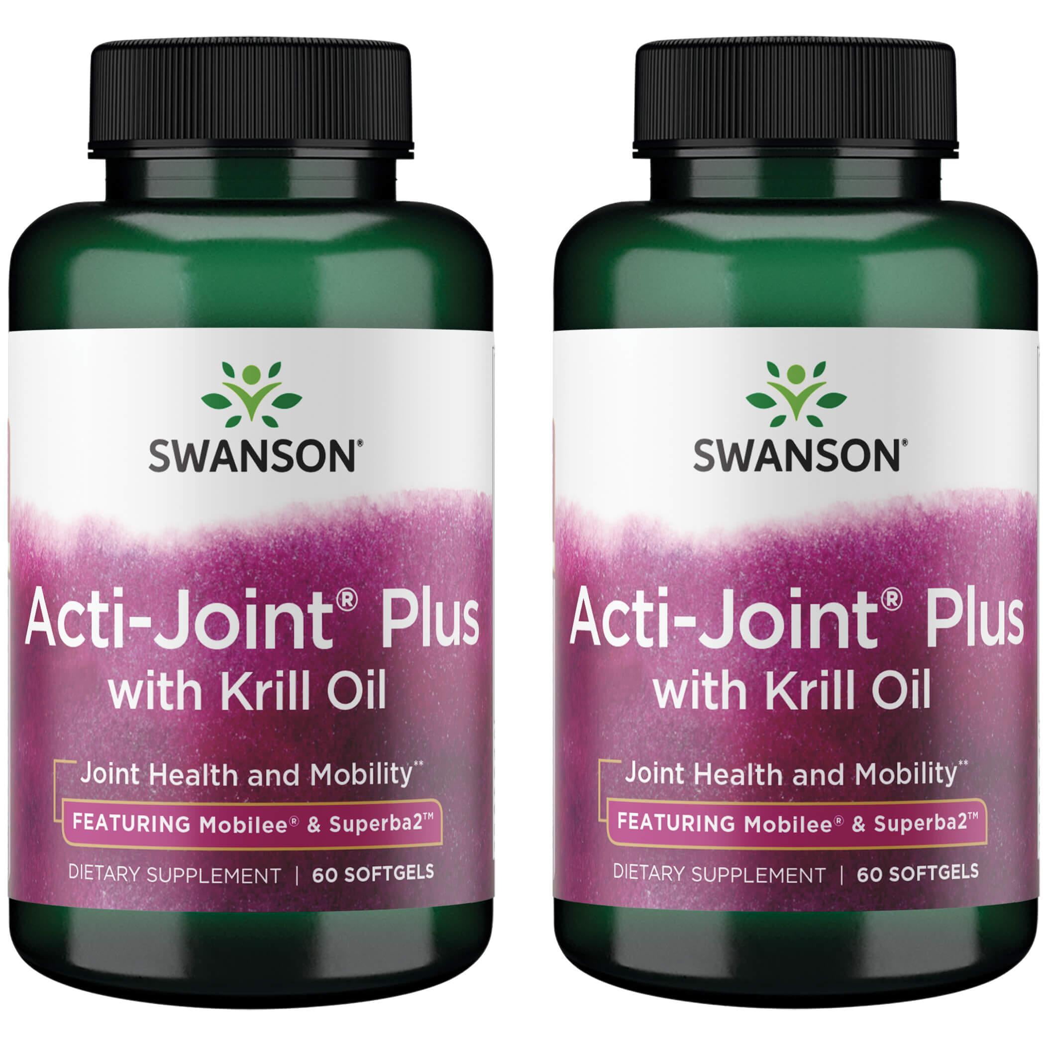 Swanson Acti-Joint Plus with Krill Oil - Featuring Mobilee & Superba2 2 ...