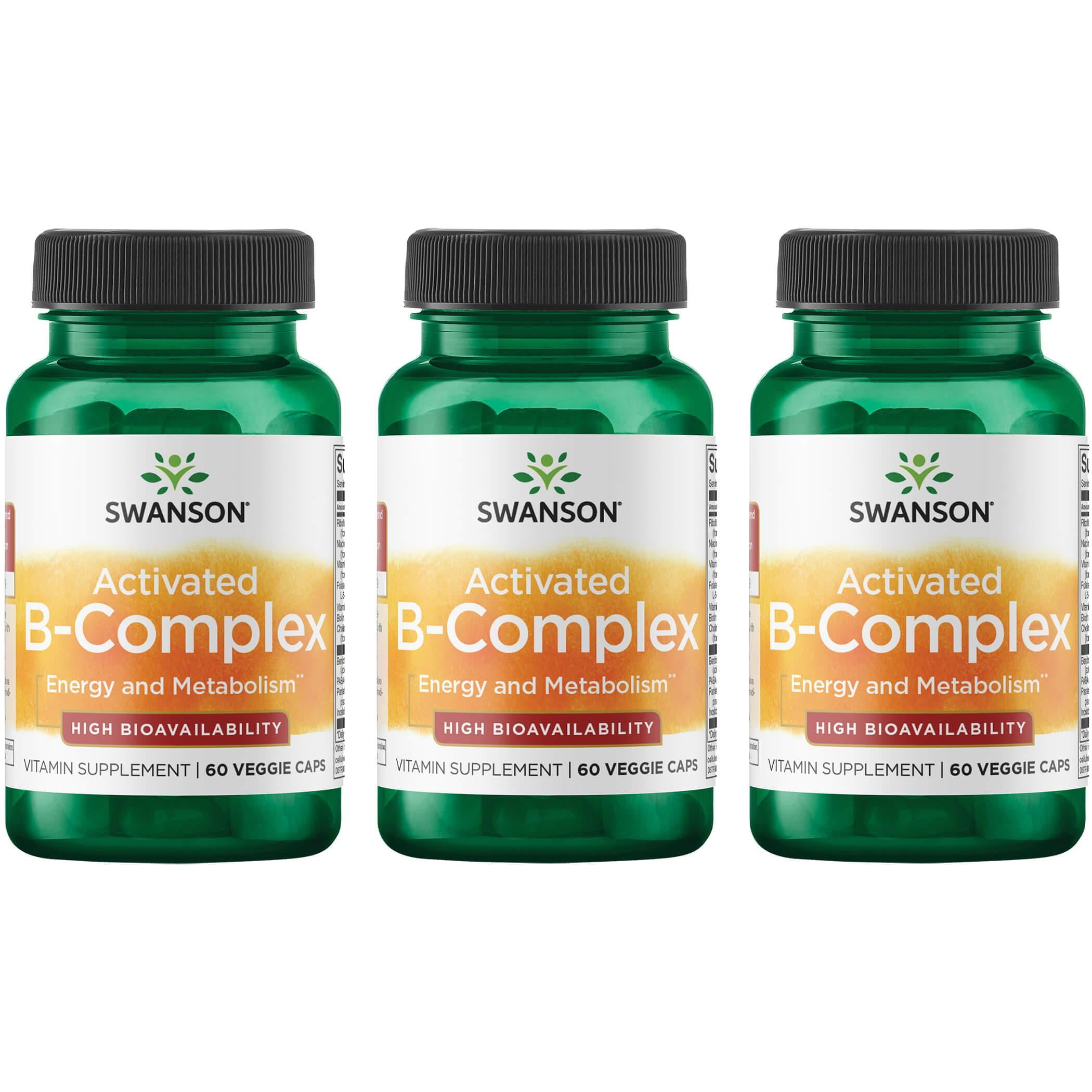 Swanson Activated B-Complex, High Bioavailability, Folate Supplements ...