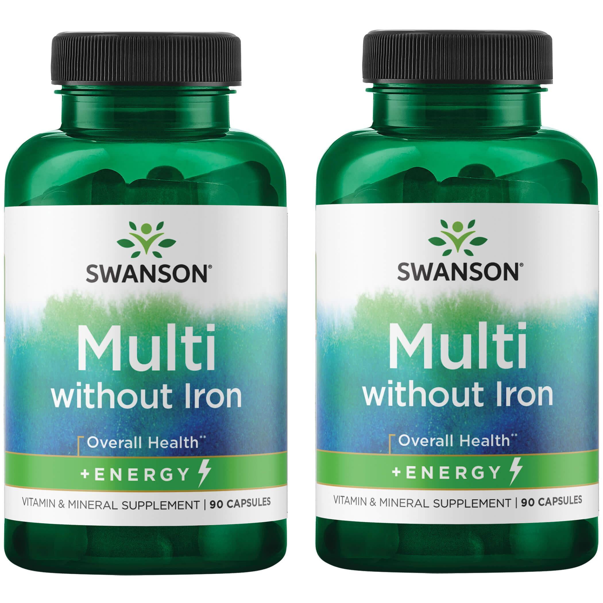 Swanson Active One Multivitamin without Iron 90 Capsules (2 Pack ...