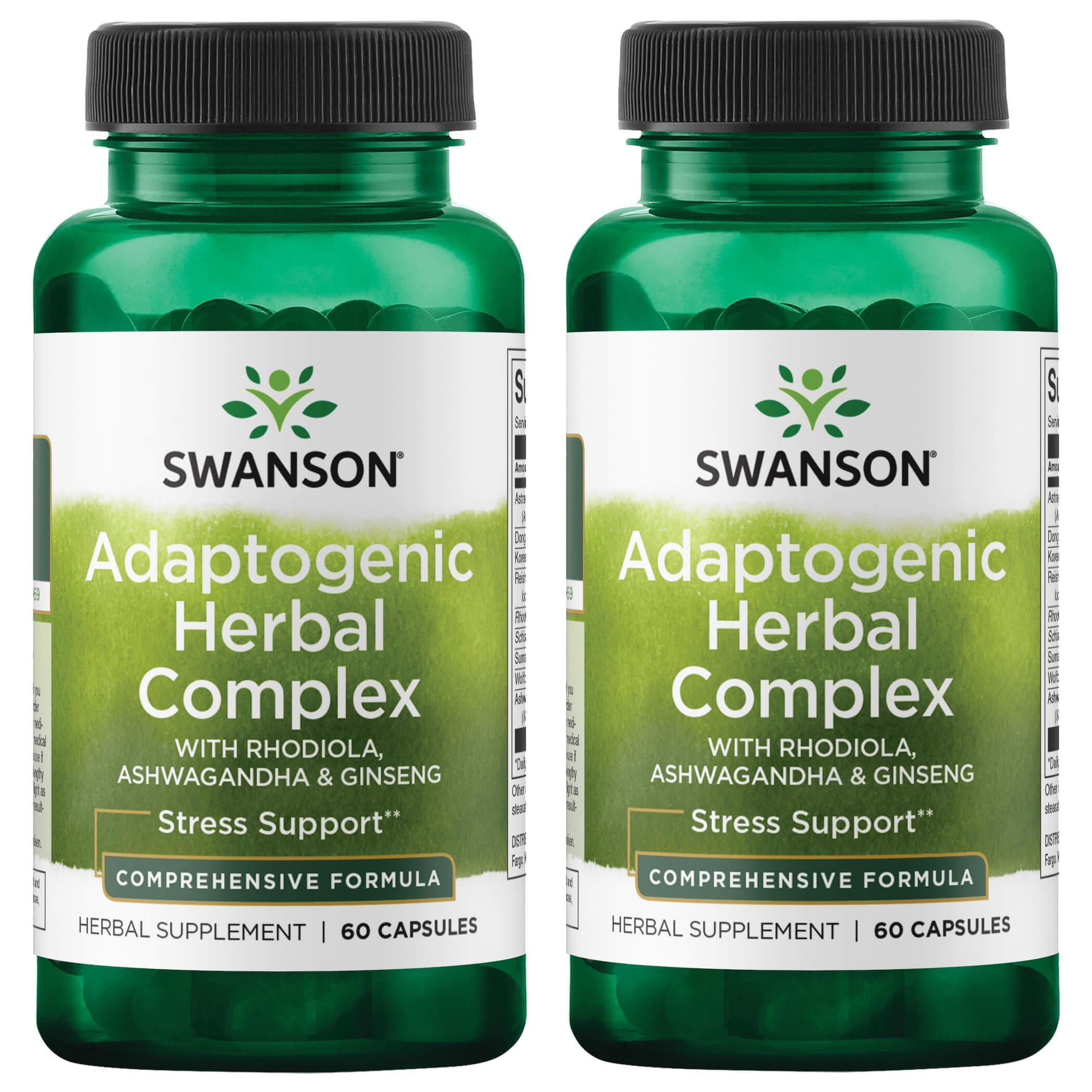 Swanson Herbal Complex Pills with Rhodiola, Ashwagandha, Ginseng, 2 ...