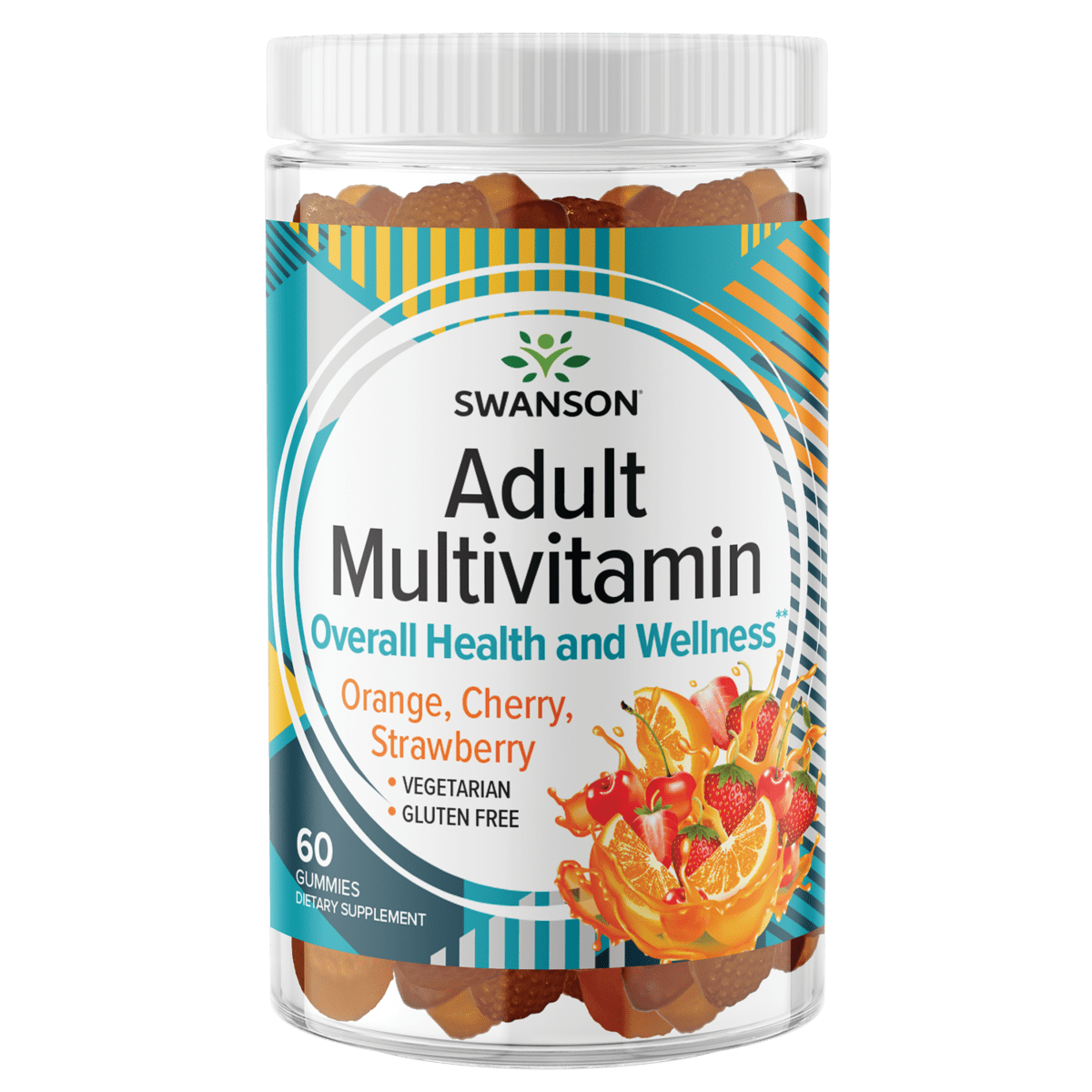 Swanson Adult Multivitamin Gummies - Orange, Cherry, Strawberry 60 ...