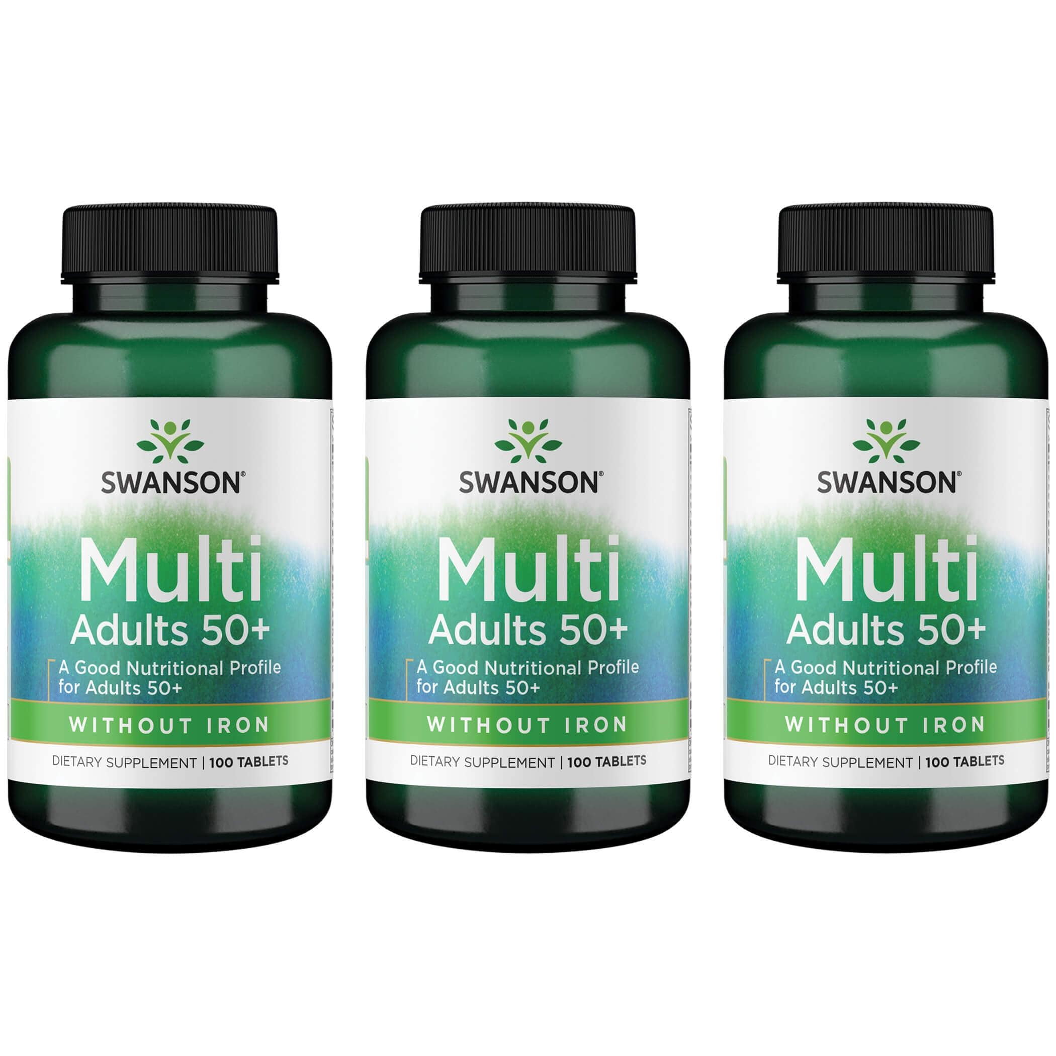 Swanson Adults 50+ Multi without Iron 100 Tabs 3 Pack - Walmart.com