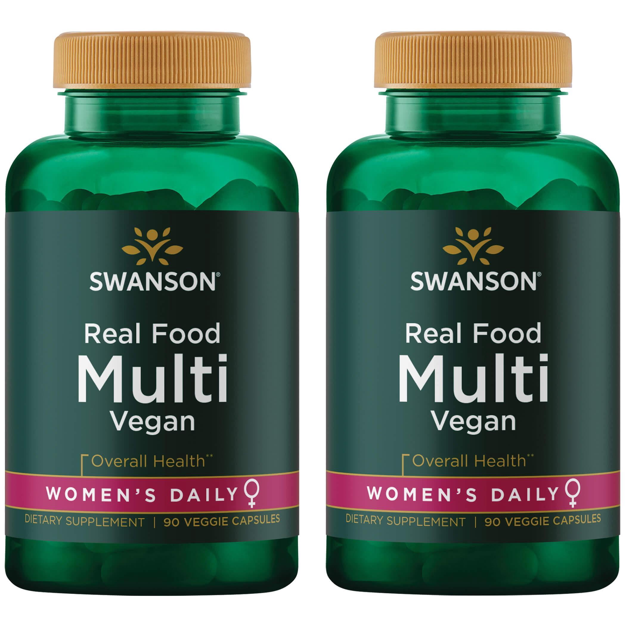 Swanson Advanced Real Food Multi Vegan - Women's Daily 90 Vegan Caps 2 ...