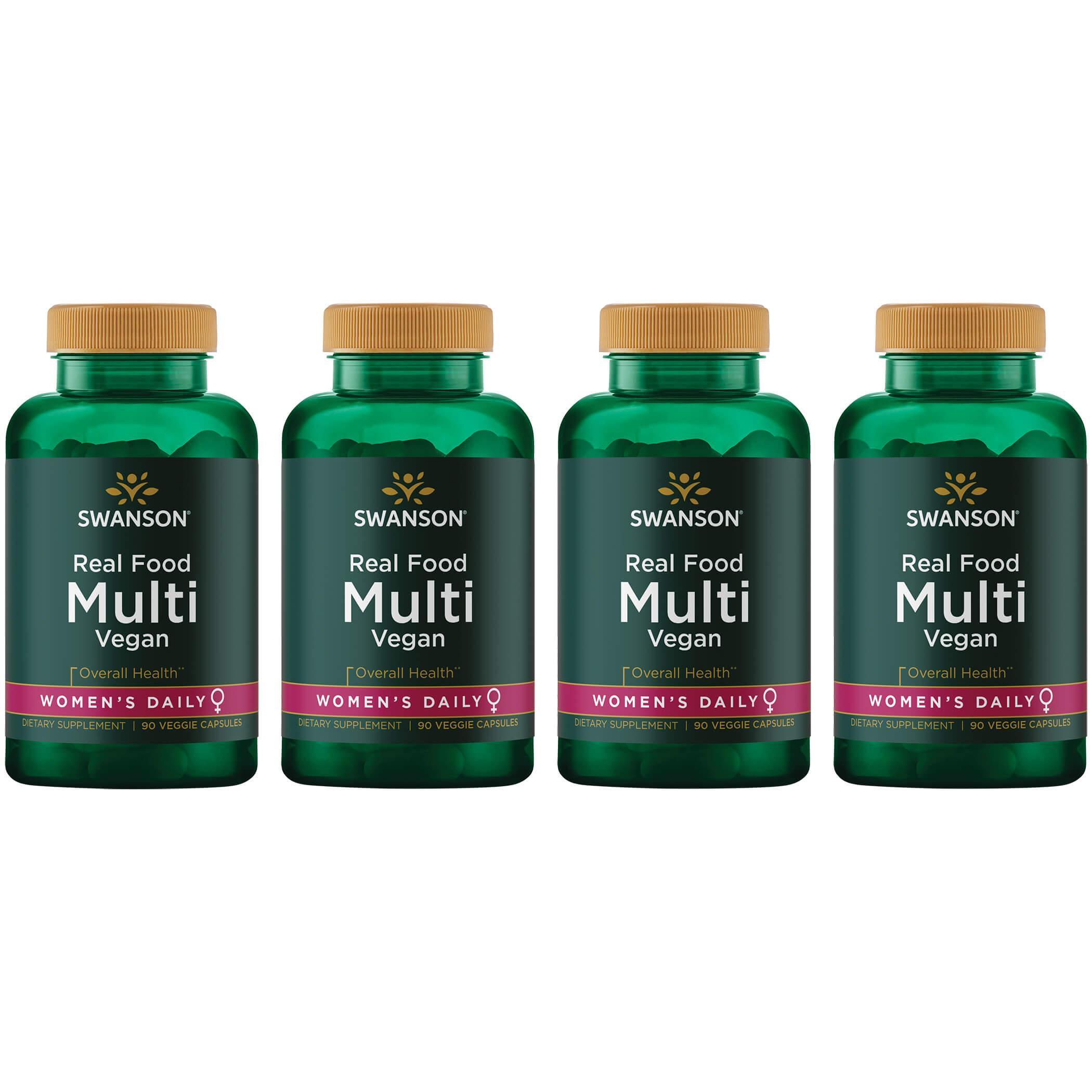 Swanson Advanced Real Food Multi Vegan - Women's Daily 90 Vegan Caps 4 ...