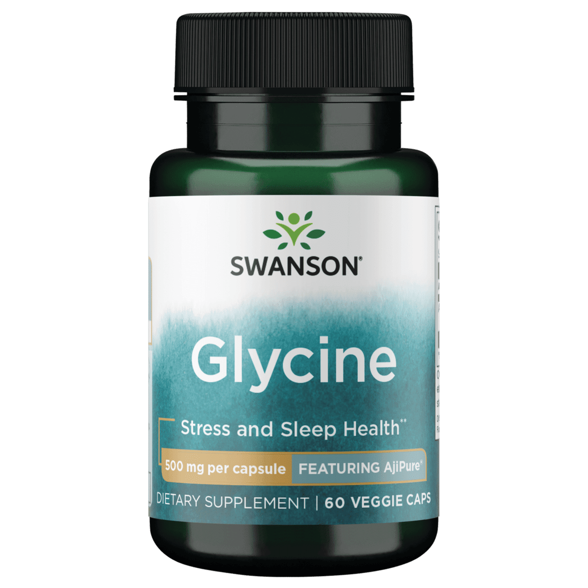 Swanson Ajipure Glycine, 500 mg Pharmaceutical Grade, 60 Veggie ...