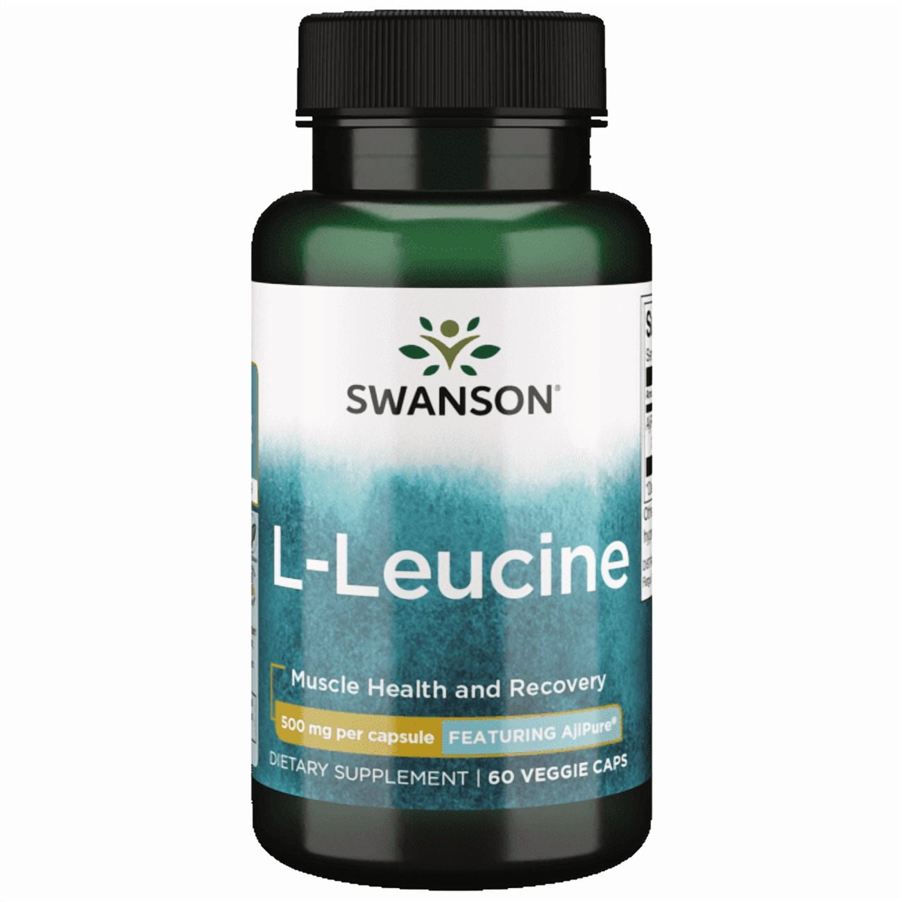 Swanson Ajipure L-Leucine, Pharmaceutical Grade 500 mg 60 Veggie ...