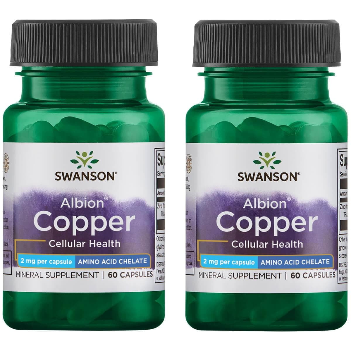 Swanson Albion Copper 2 mg 60 Caps 2 Pack - Walmart.com