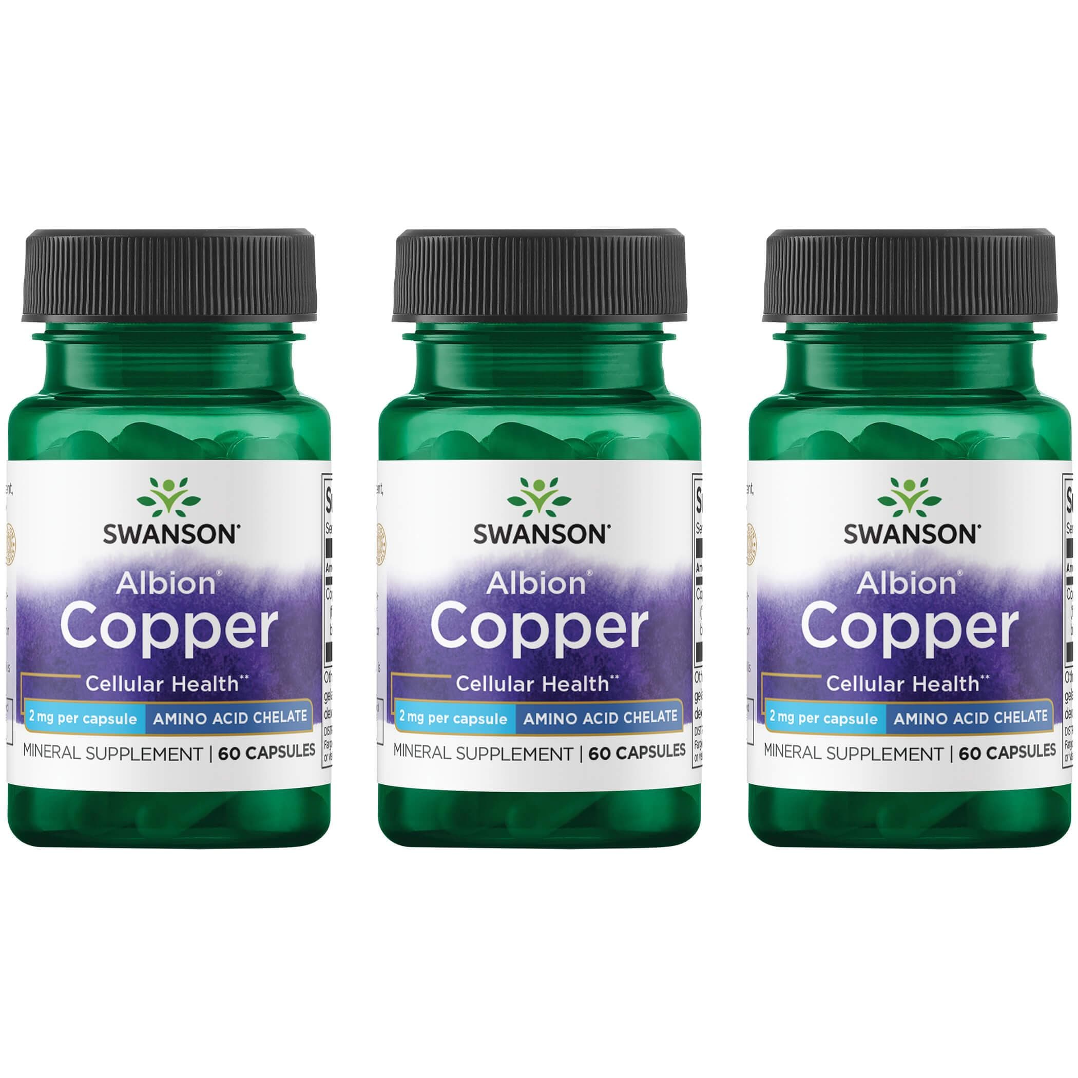 Swanson Albion Copper 2 mg 60 Caps 3 Pack - Walmart.com