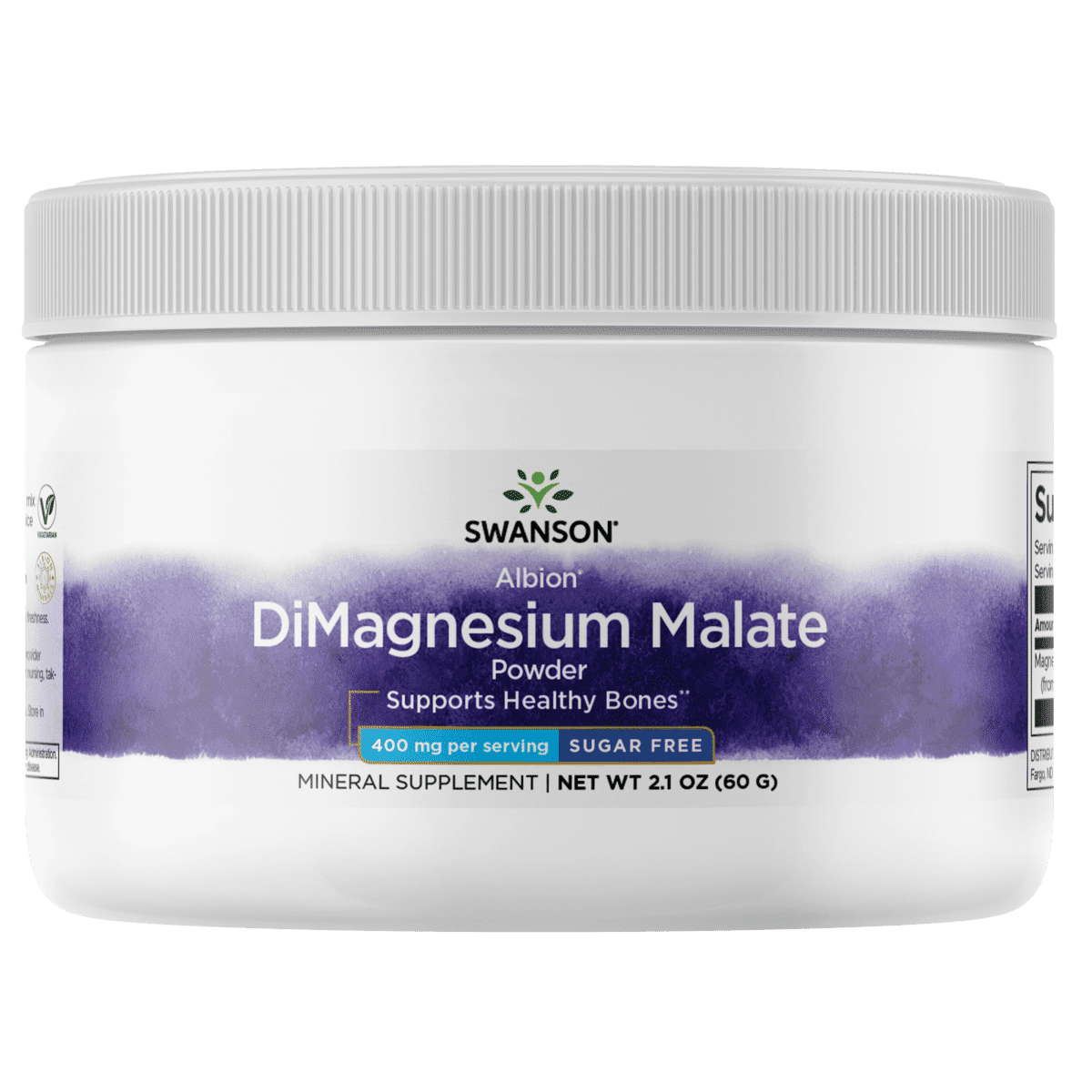 Swanson Ultra Pure DiMagnesium Malate 400 mg, Energizing Mineral ...