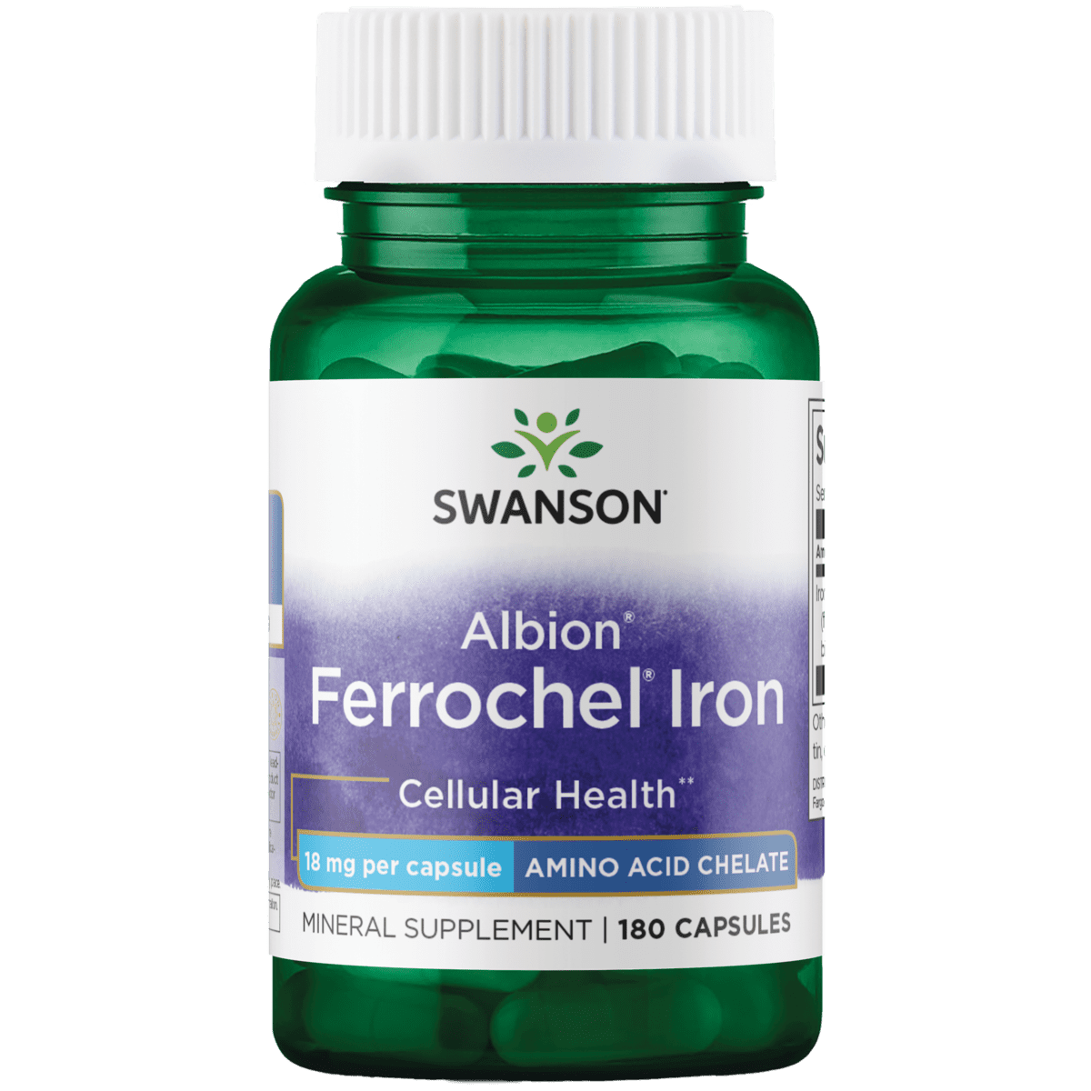Swanson Albion Ferrochel Iron 18 mg 180 Caps - Walmart.com