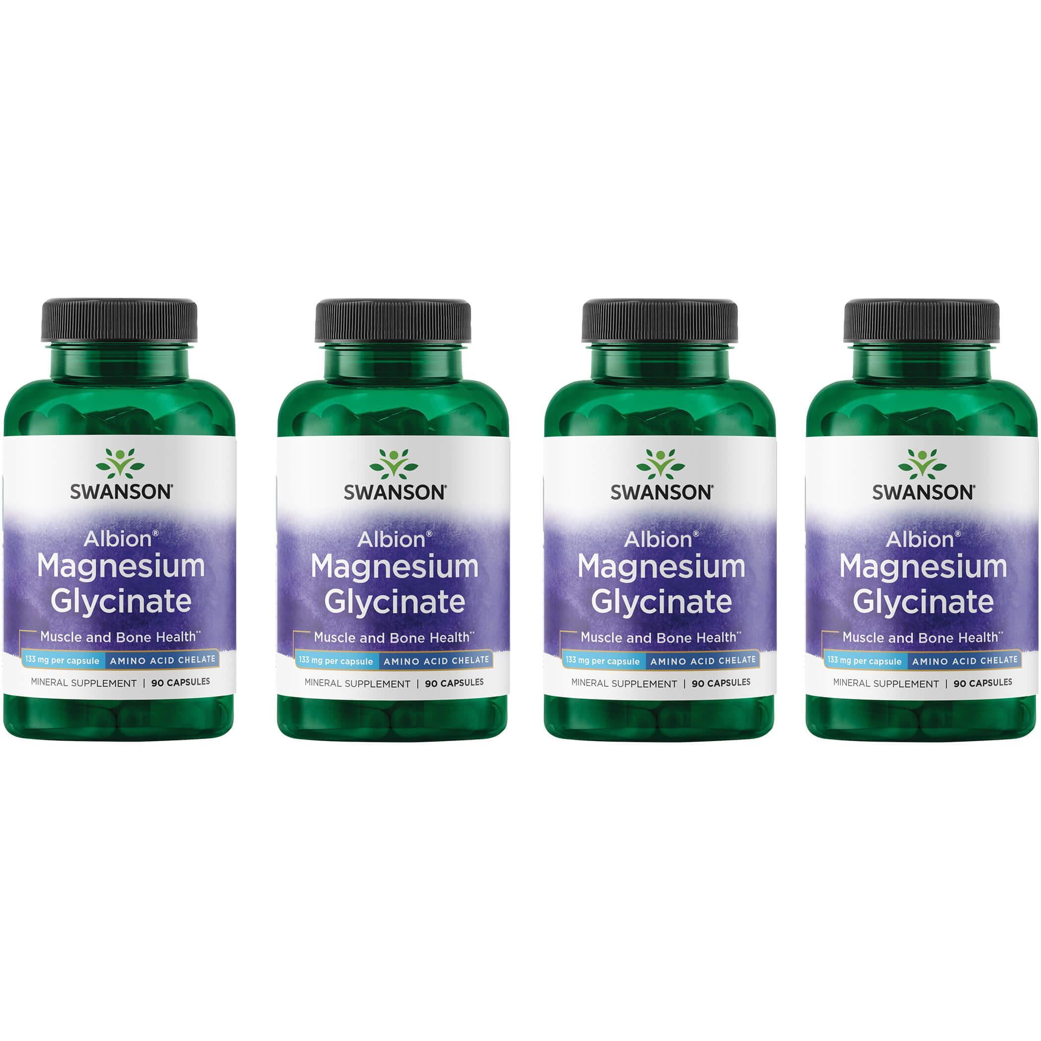 Swanson Albion Magnesium Glycinate, 133mg, Natural Maximum Absorption ...