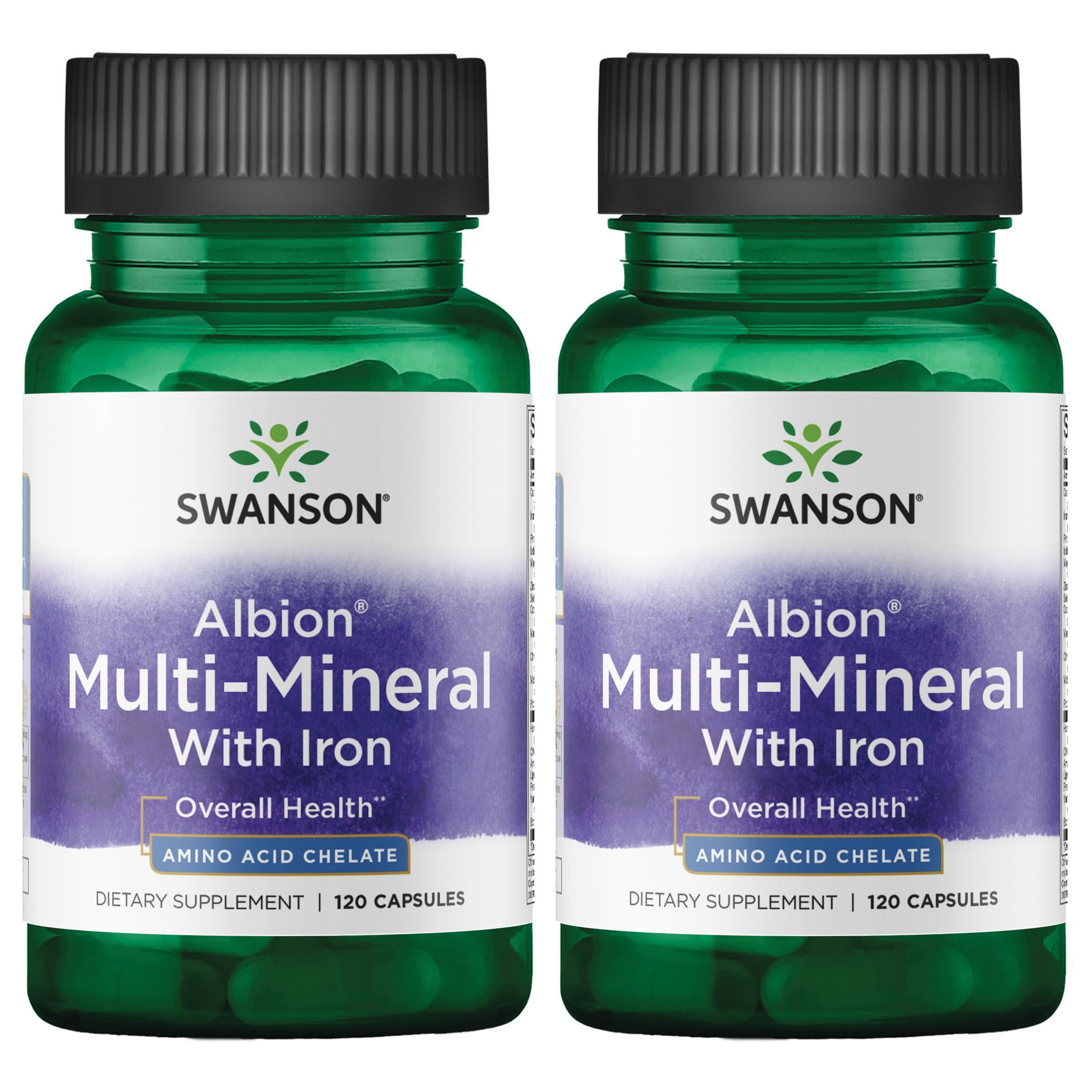 Swanson Albion Multi-Mineral With Iron 120 Caps 2 Pack - Walmart.com