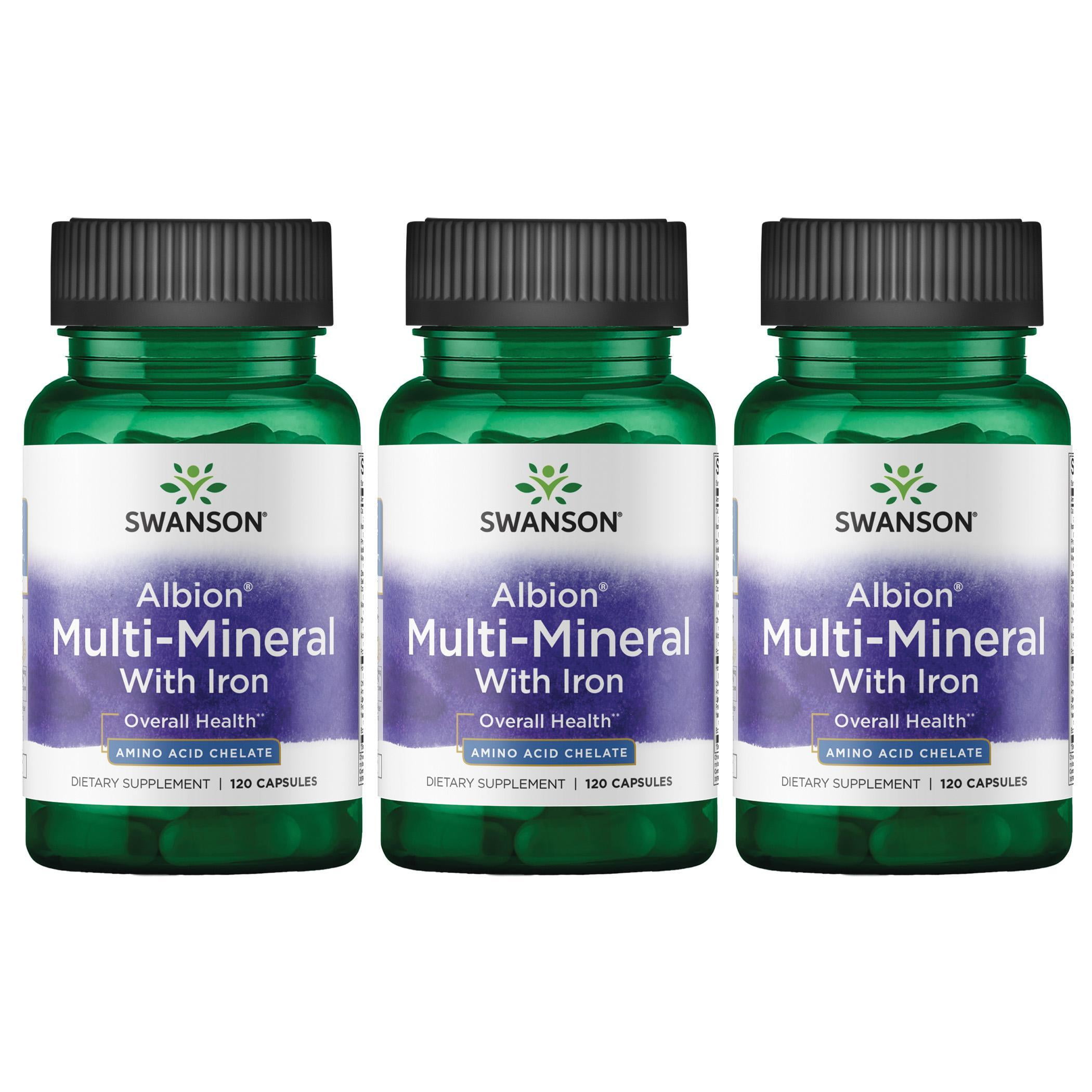 Swanson Albion Multi-Mineral With Iron 120 Caps 3 Pack - Walmart.com