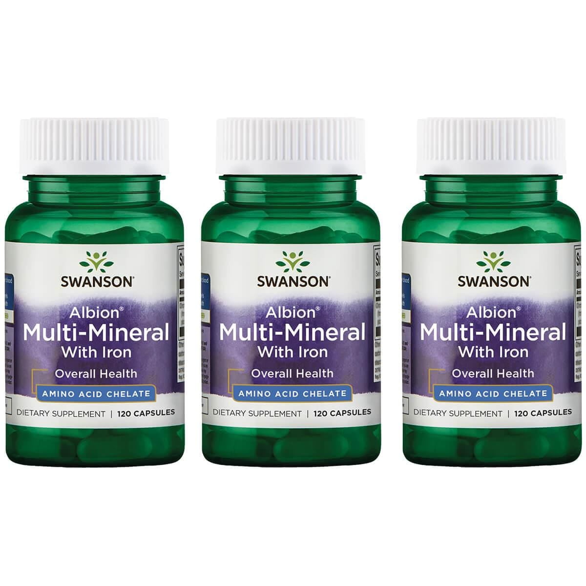 Swanson Albion Multi-Mineral With Iron 120 Caps 3 Pack - Walmart.com