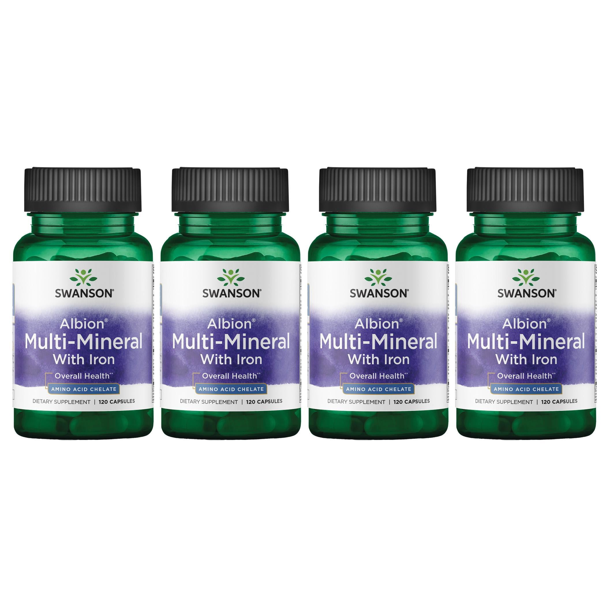 Swanson Albion Multi-Mineral With Iron 120 Caps 4 Pack - Walmart.com