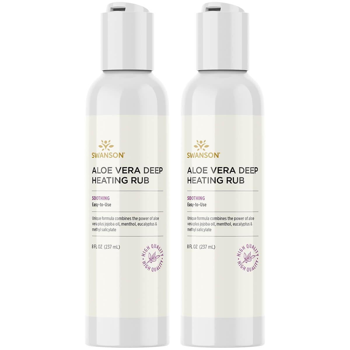 Swanson Topical Aloe Vera Deep Heating Rub with Jojoba Oil, Menthol ...