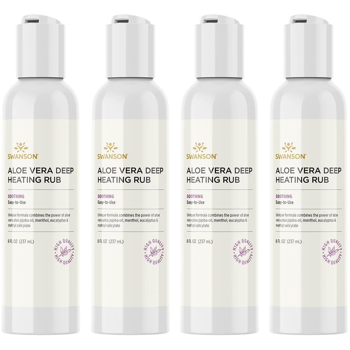 Swanson Aloe Vera Deep Heating Rub 8 fl oz Gel 4 Pack - Walmart.com