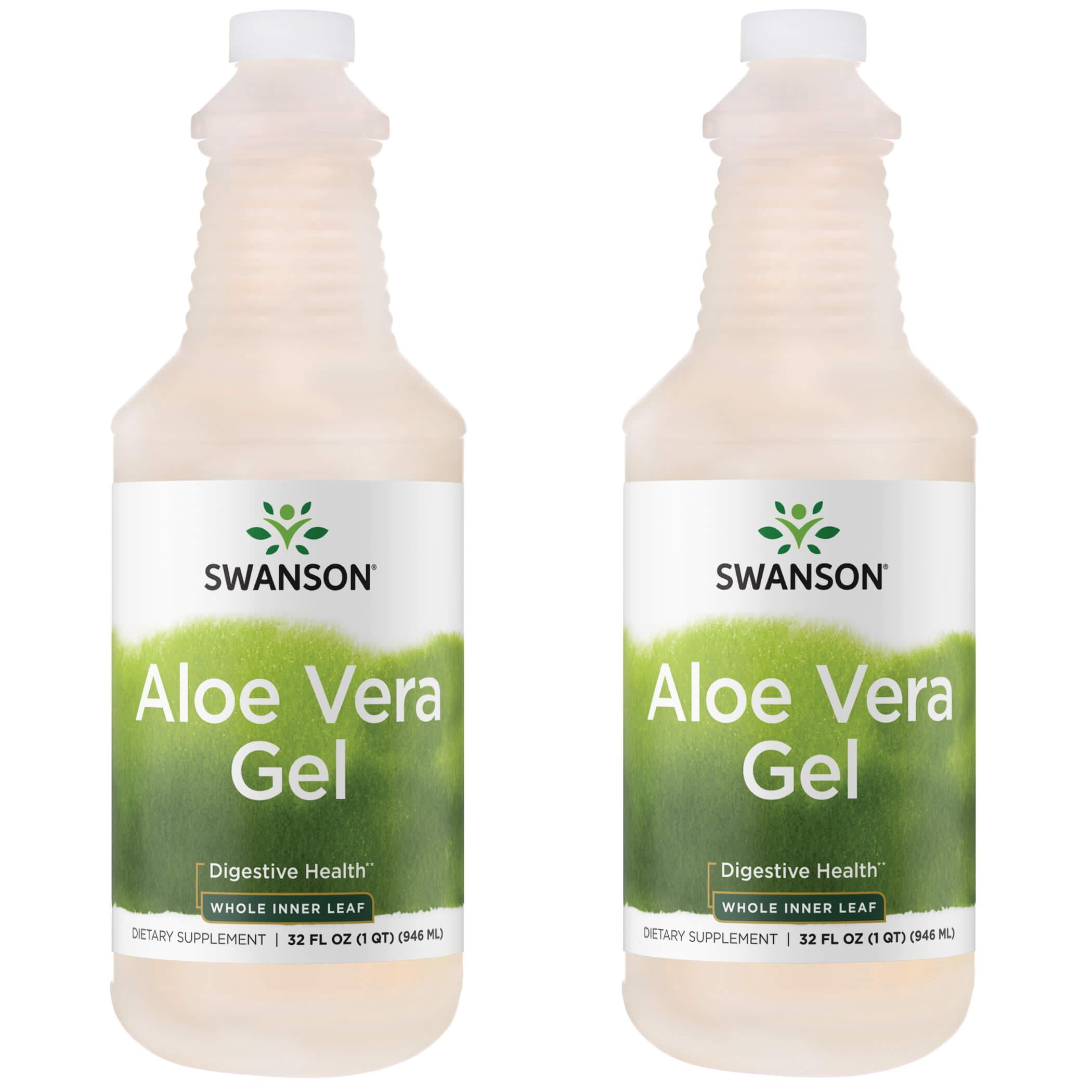 Swanson Aloe Vera Gel - Whole Inner Leaf 32 fl oz Gel 2 Pack - Walmart.com