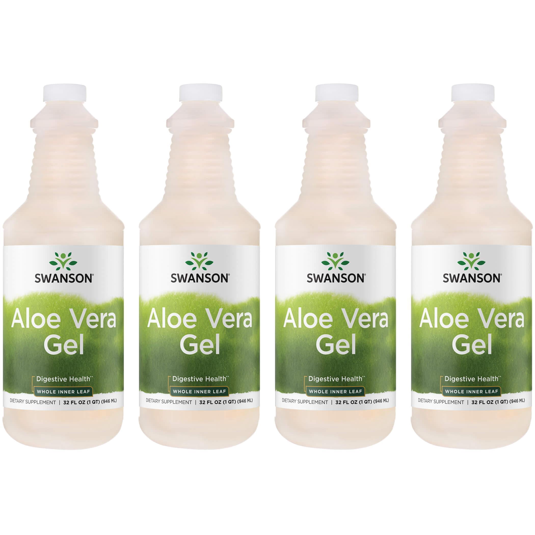 Swanson Aloe Vera Gel - Whole Inner Leaf 32 fl oz Gel 4 Pack - Walmart.com