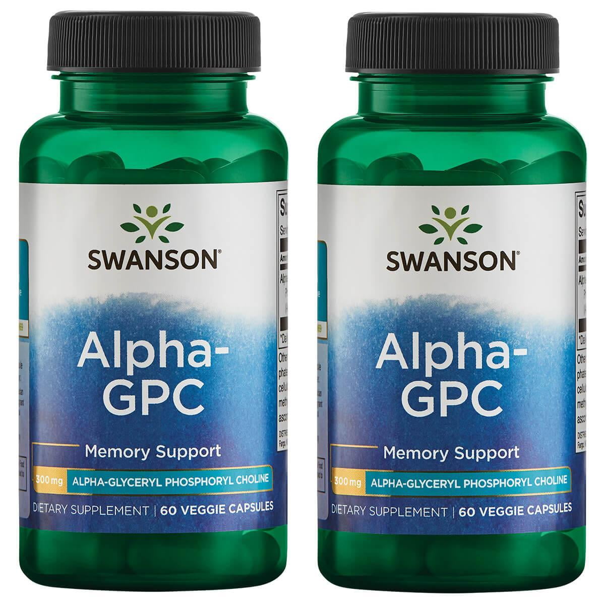 Swanson Ultra Alpha GPC, 300mg, 60 Veg Caps, 2 Pack - Nutritional Brain ...