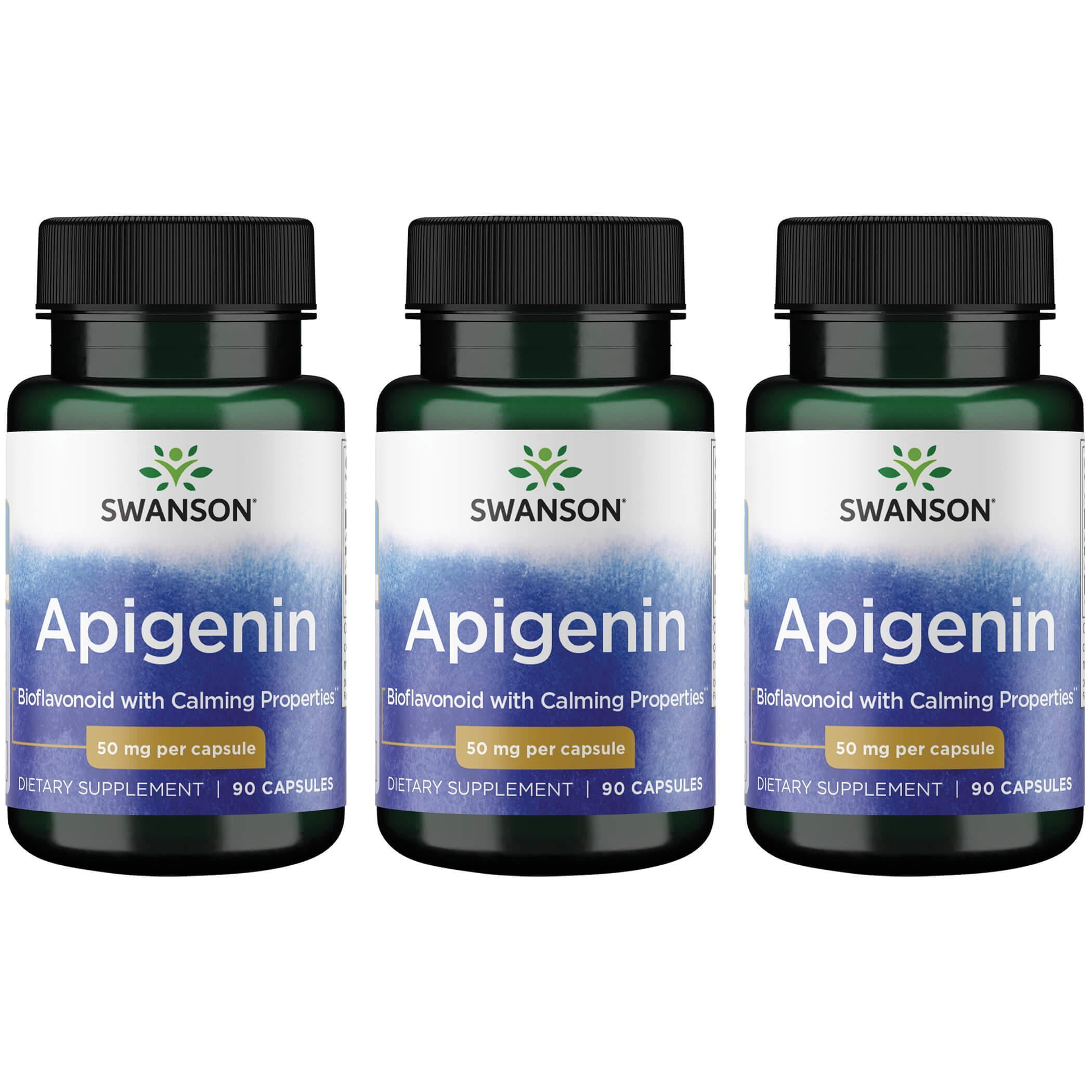 Swanson Apigenin 50 mg 90 Caps 3 Pack - Walmart.com