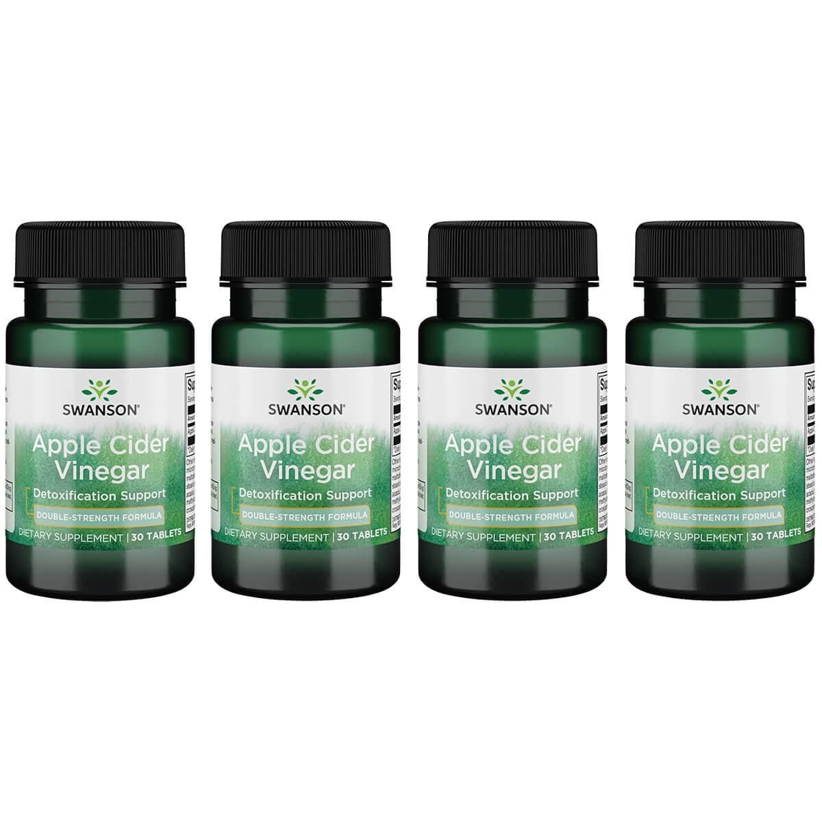 Swanson Apple Cider Vinegar - Double Strength Formula 200 mg 30 Tabs 4 ...