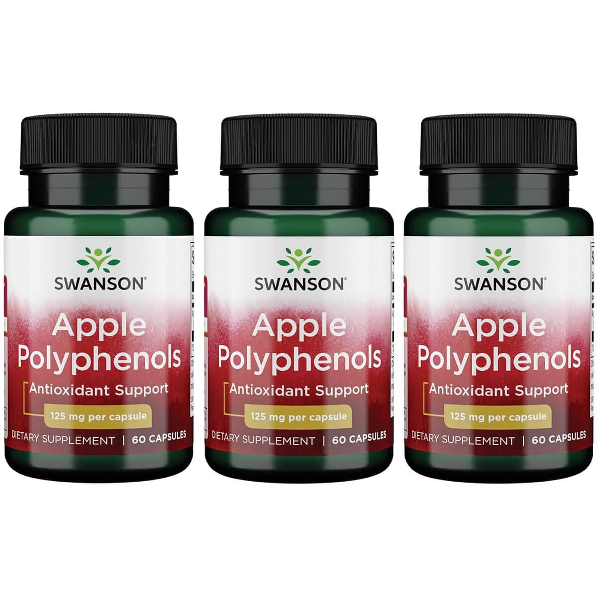 Swanson Apple Polyphenols 125 mg 60 Caps 3 Pack - Walmart.com