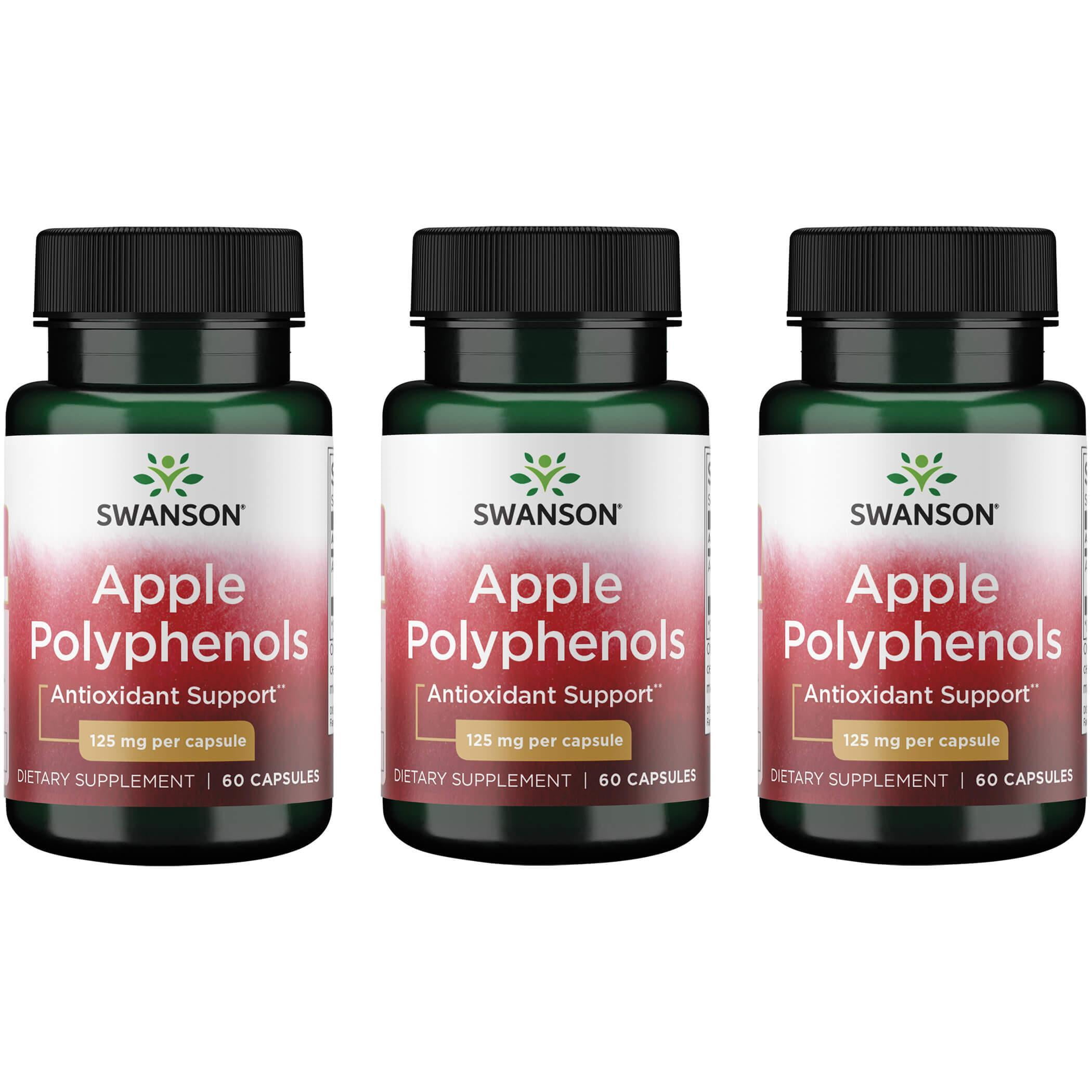 Swanson Apple Polyphenols 125 mg 60 Caps 3 Pack - Walmart.com
