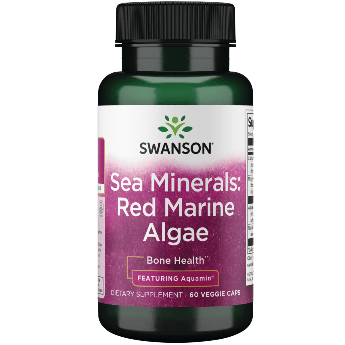 Swanson Aquamin Sea Minerals: Red Mineral Algae 60 Veggie Capsules ...