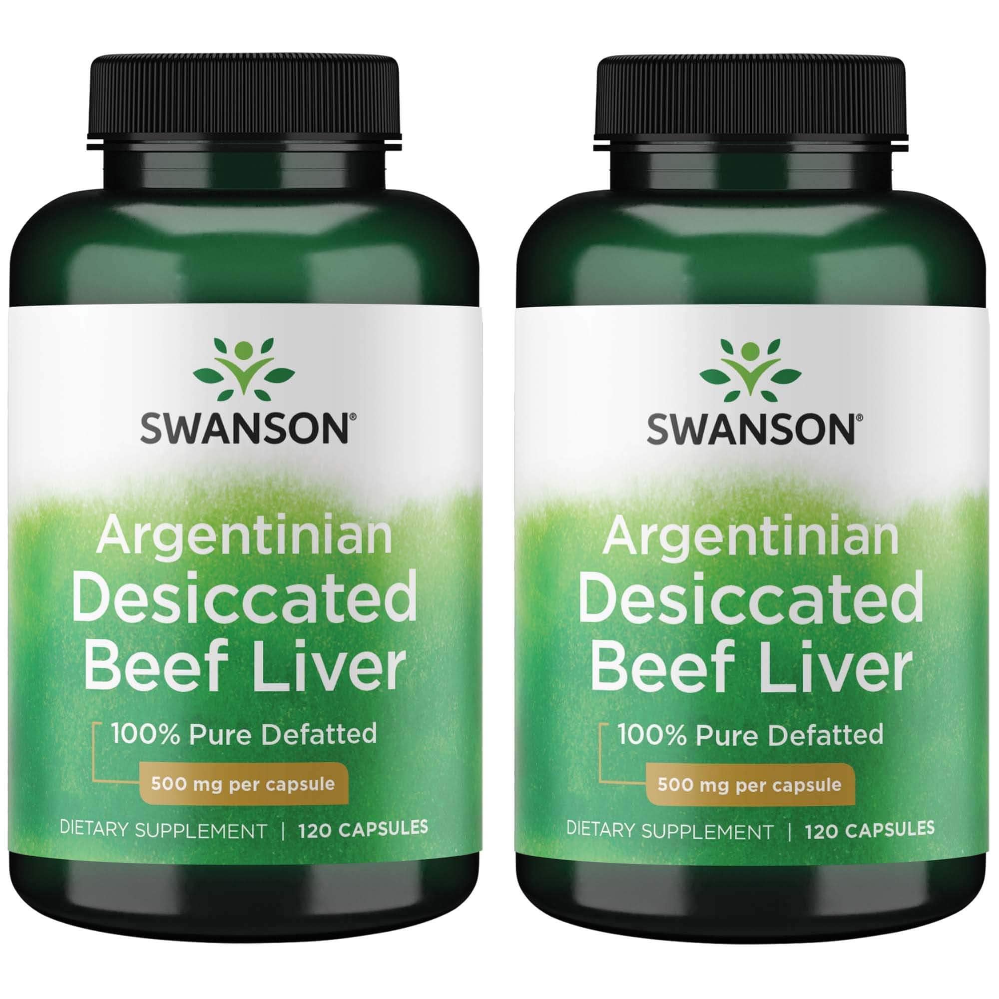Swanson Argentinian Desiccated Beef Liver - 100% Pure Defatted 2 Pack ...