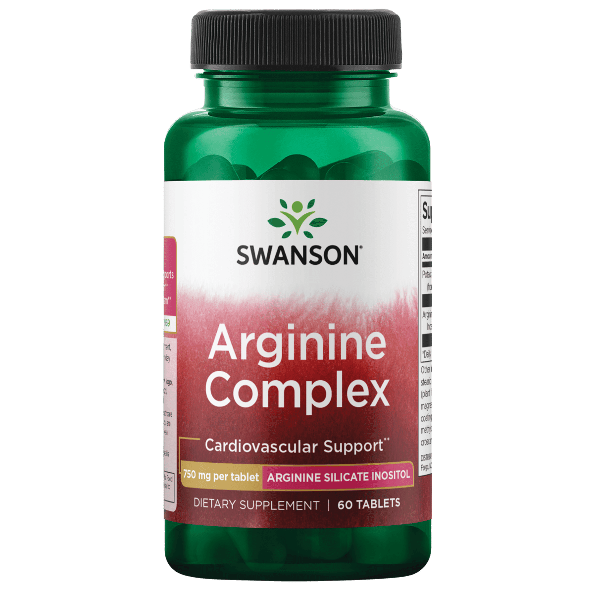 Swanson Arginine Complex Supplement 750 mg 60 Tablets for Heart and ...