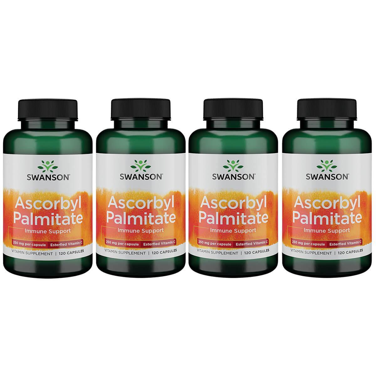 Swanson Ascorbyl Palmitate 250 mg 120 Caps 4 Pack - Walmart.com