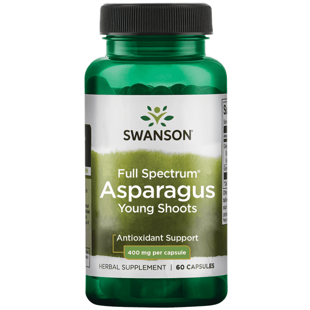 Swanson Asparagus Young Shoots 400 mg 60 Capsules - Walmart Business ...