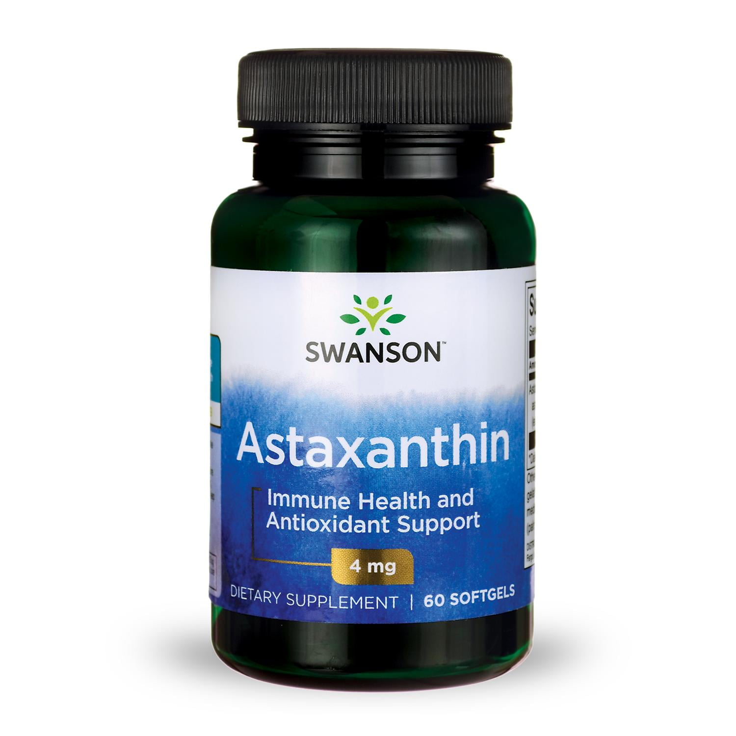 Swanson Astaxanthin Supplement, 4 mg Softgels, Antioxidant Carotenoid ...
