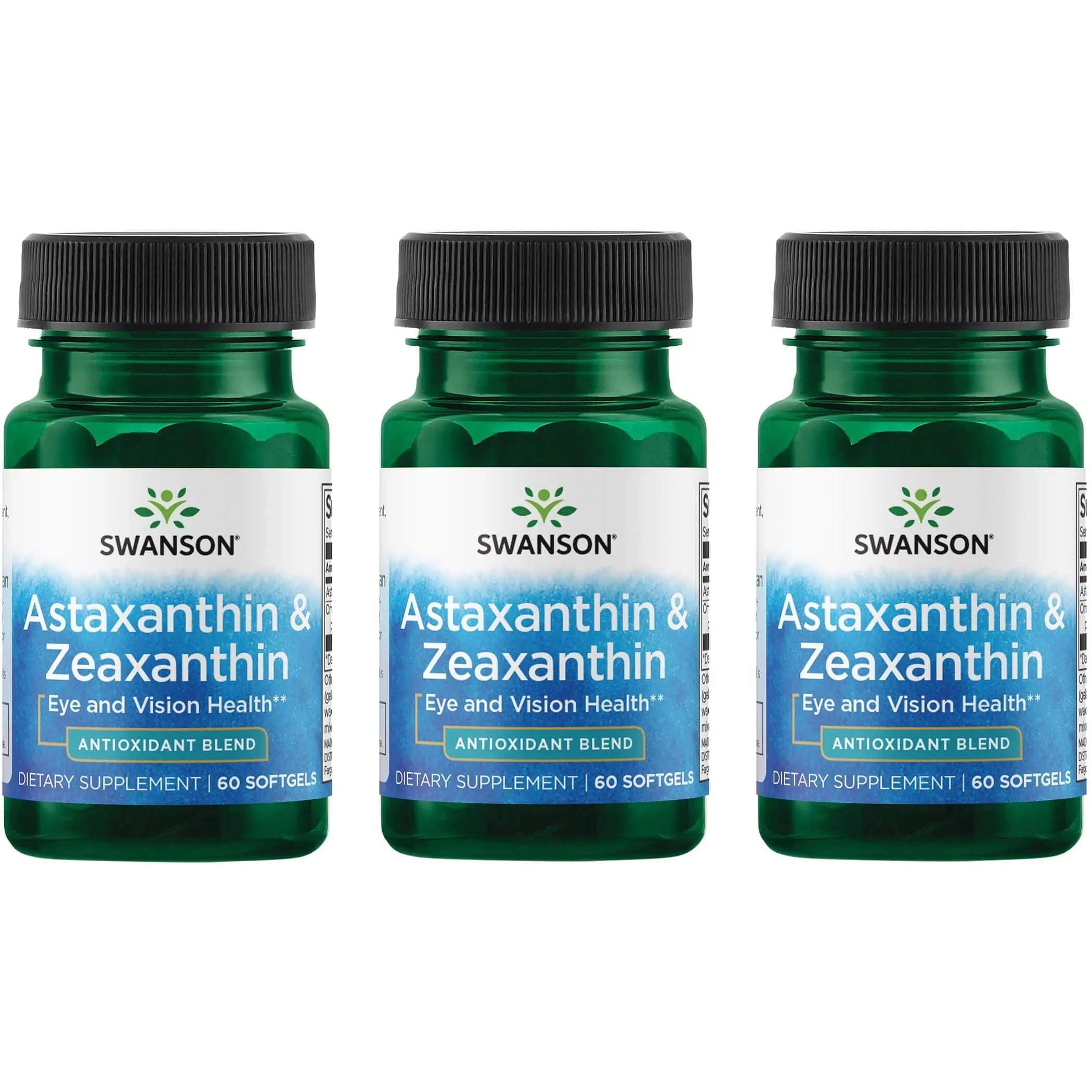 Swanson Astaxanthin & Zeaxanthin Eye Vision Brain Skin Health ...