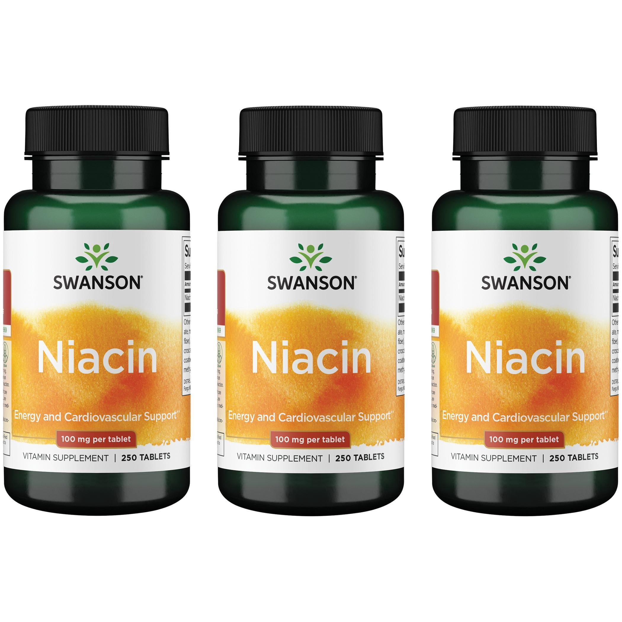 Swanson B-Vitamin Niacin Supplement, Supports Heart Health, Metabolism ...