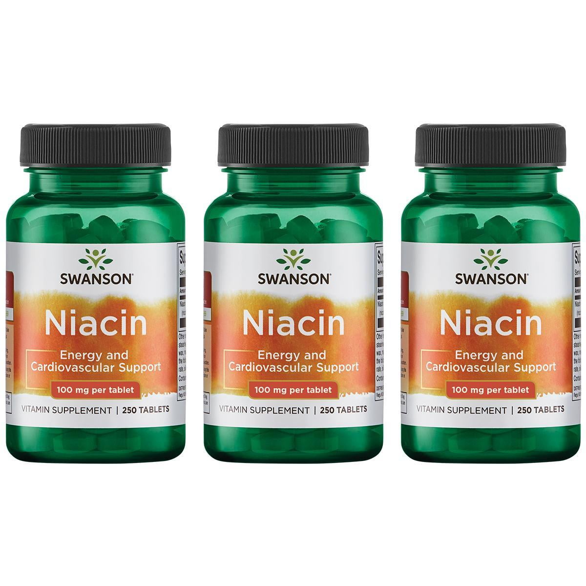 Swanson B-Vitamin Niacin Supplement, Supports Heart Health, Metabolism ...