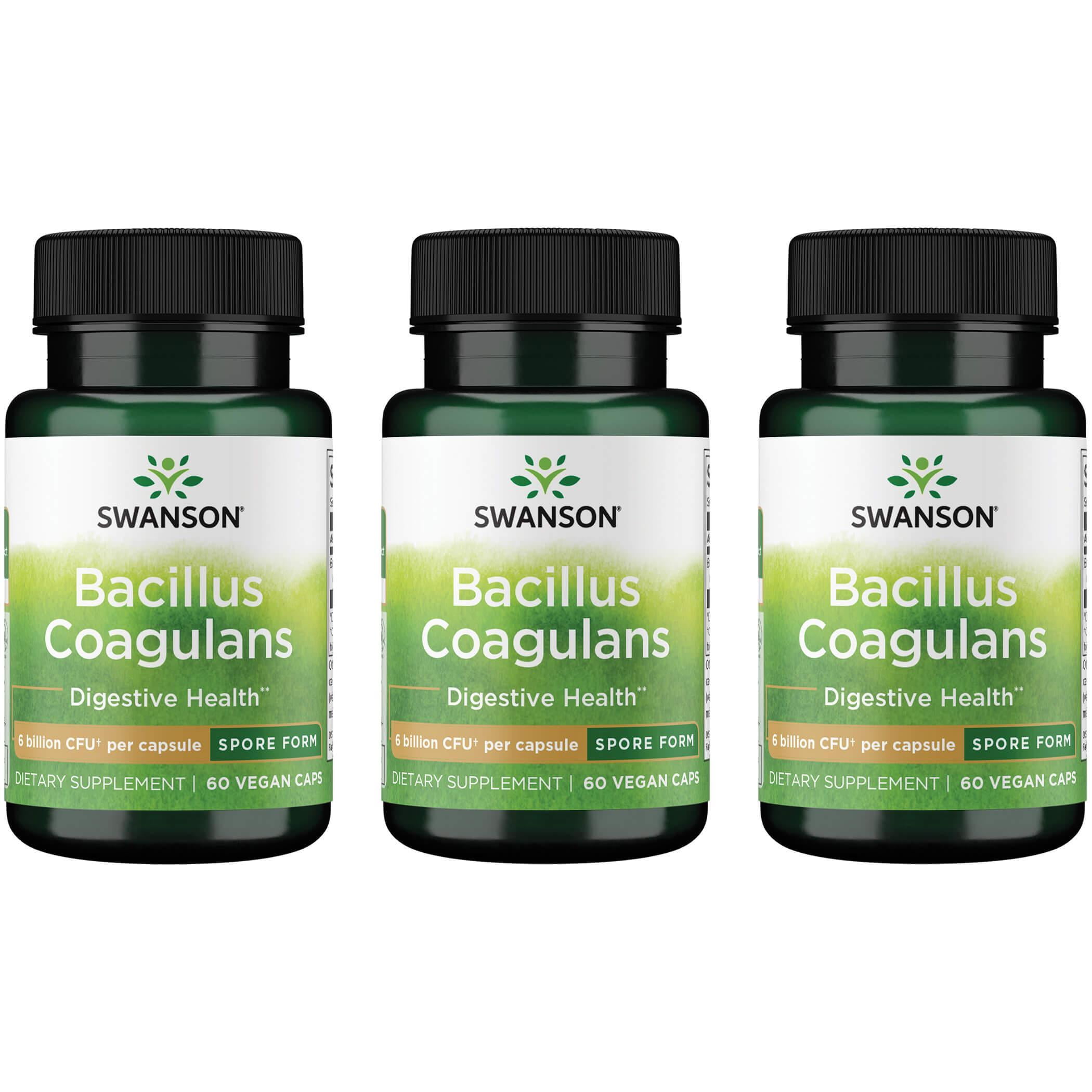 Swanson Probiotics - Bacillus Coagulans, Gut Health Support, 6 Billion ...