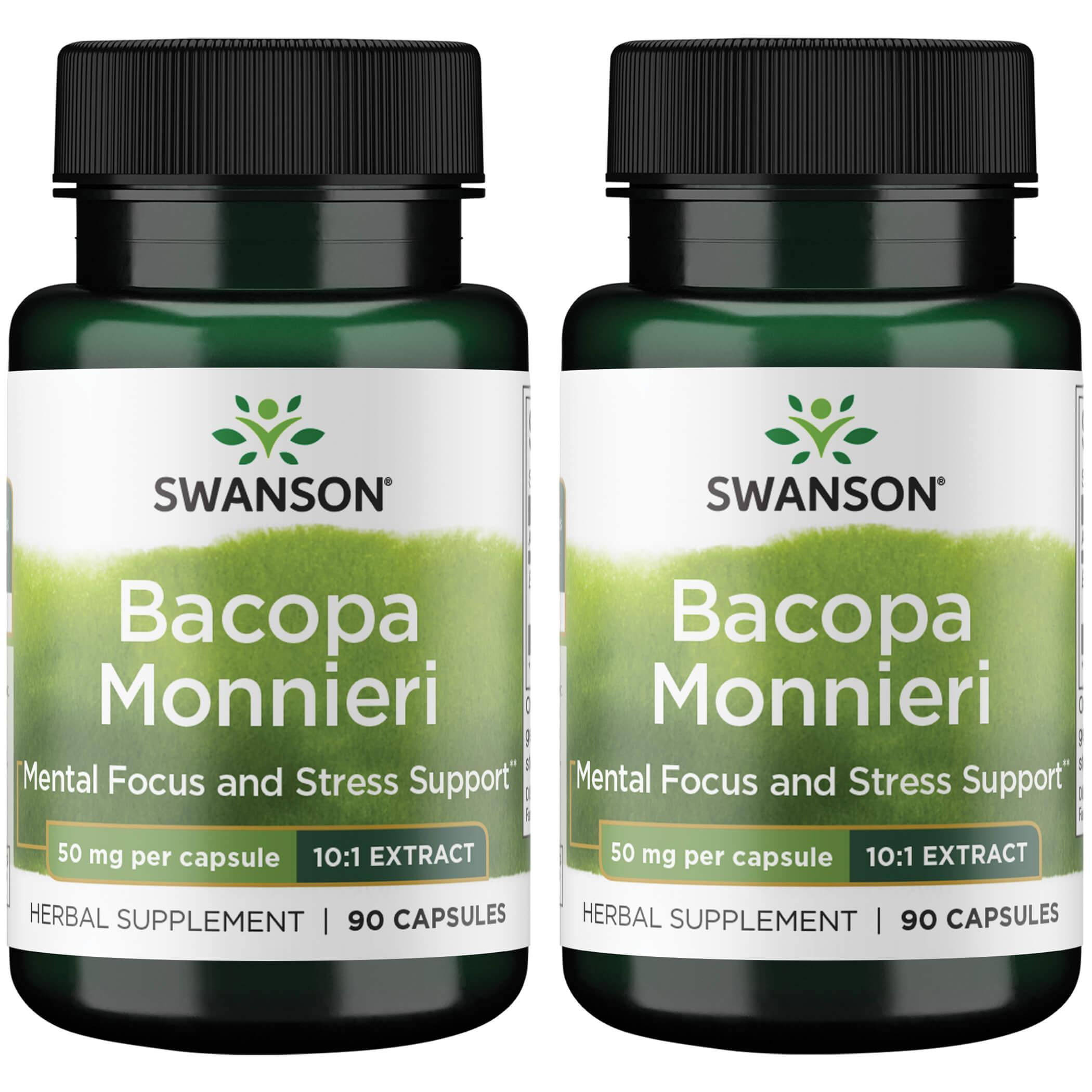 Swanson Bacopa Monnieri - 10:1 Extract 50 mg 90 Caps 2 Pack - Walmart.com