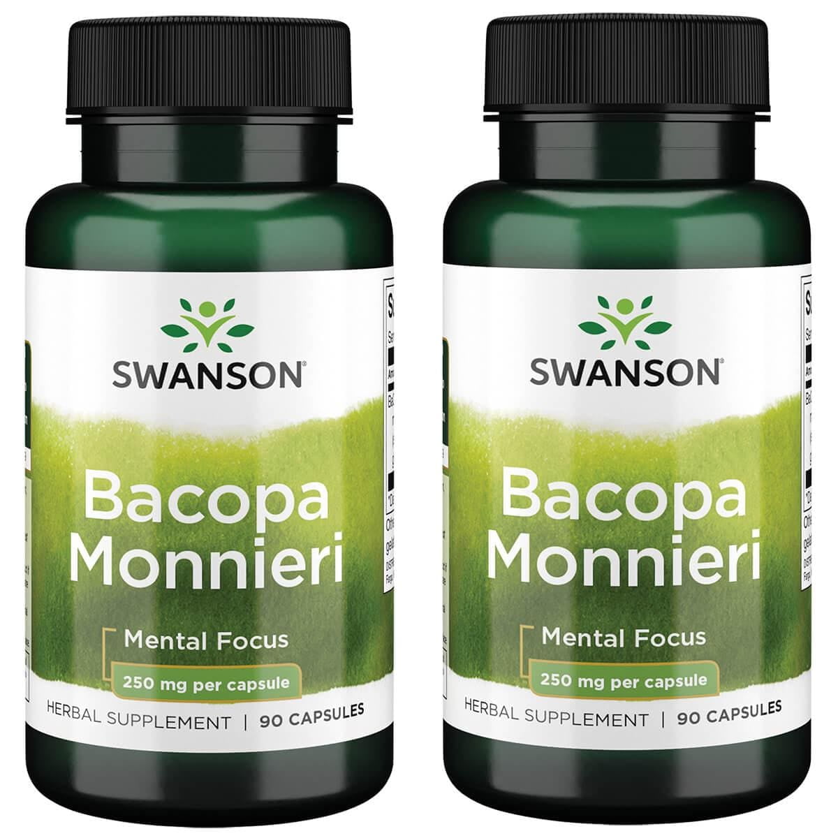 Swanson Bacopa Monnieri 250 mg 90 Caps 2 Pack - Walmart.com