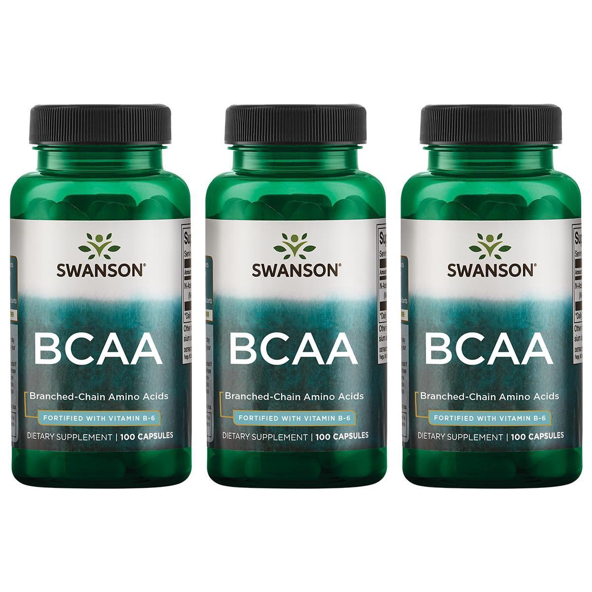 Swanson Bcaa Branched-Chain Amino Acids - Fortified with Vitamin B6 3 ...