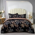 Swanson Beddings King Size Autumn Floral 3-Piece Set: Duvet Cover and ...