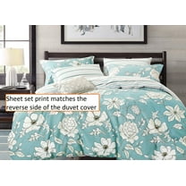 Swanson Beddings Daisy Silhouette 100% Cotton Sheet Set : Fitted Sheet ...