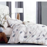 Swanson Beddings Daisy Floral 3-Piece 100% Cotton Set: Duvet Cover, Two ...