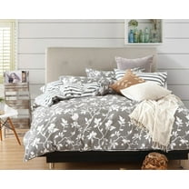 Swanson Beddings Daisy Silhouette 3-Piece Reversible Comforter Set: 100 ...