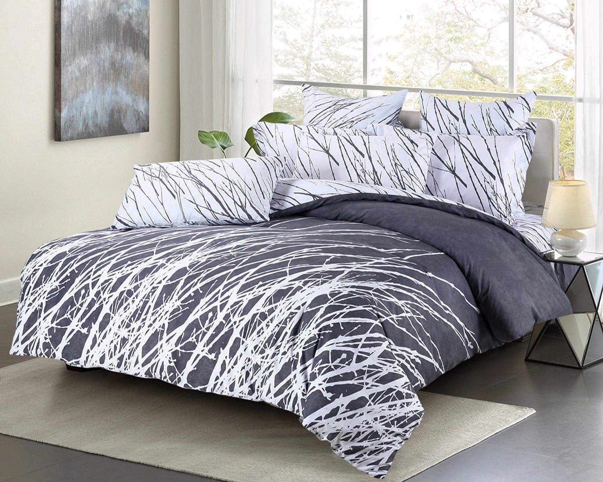Swanson Beddings Tree Branches Reversible 3-Piece Cotton Bedding Set ...
